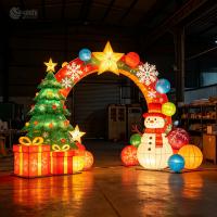 China Turn‑key Christmas Lighting Project Custom Designed Santa Festival Lantern Christmas Decorations for Theme Parks and Seasonal Attractions for sale