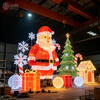 China Turn‑key Christmas Lighting Project Custom Designed Santa Festival Lantern Christmas Decorations for Theme Parks and Seasonal Attractions for sale