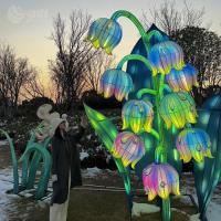 China Giant Lily of the Valley Floral Lantern Sculpture Festival Lantern Outdoor Garden Festival Lighting Decoration for sale