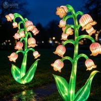 China Giant Lily of the Valley Floral Lantern Sculpture Festival Lantern Outdoor Garden Festival Lighting Decoration for sale