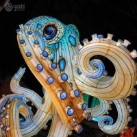 China Giant Octopus Festival Lantern Sculpture Outdoor Aquatic Theme Park Zoo Festival Decoration for sale
