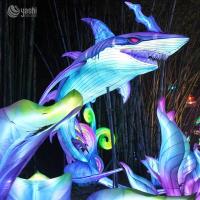 China Giant Shark Festival Lantern Sculpture Festival Lantern Festival Decoration for Aquariums Zoos and Theme Parks for sale