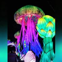China Giant Jellyfish Festival Lantern Sculpture for Aquariums Zoos and Theme Parks Festival Decoration Christmas Decoration for sale