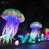 China Giant Jellyfish Festival Lantern Sculpture for Aquariums Zoos and Theme Parks Festival Decoration Christmas Decoration for sale