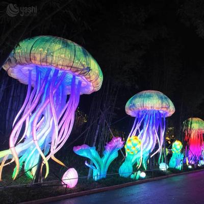 China Giant Jellyfish Festival Lantern Sculpture for Aquariums Zoos and Theme Parks Festival Decoration Christmas Decoration for sale