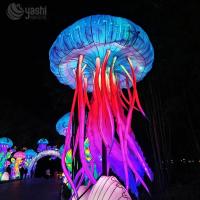 China Giant Jellyfish Festival Lantern Sculpture for Aquariums Zoos and Theme Parks Festival Decoration Christmas Decoration for sale