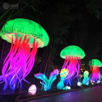 China Giant Jellyfish Festival Lantern Sculpture for Aquariums Zoos and Theme Parks Festival Decoration Christmas Decoration for sale