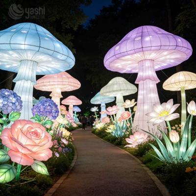 China Large Outdoor Waterproof Mushroom Floral Light Installation for Park Scenic Spot Event Decoration Festival Lantern for sale