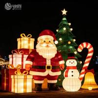 China Turn‑key Immersive Giant Santa Claus Arch Festival Lantern Outdoor Christmas Photo Gateway for Theme Parks Amusement Parks Shopping Malls for sale