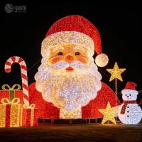 China One‑Stop Holiday Lighting Solution Giant Santa Claus Landmark Lantern Customization And Installation Service For Theme Parks for sale
