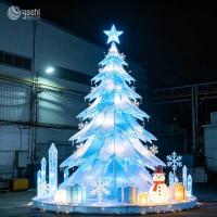 China Custom Giant Christmas Tree Lantern Set For Theme Parks Shopping Malls Amusement Parks Outdoor Christmas Decoration Holiday Lighting Solution Installation Design for sale