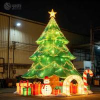China Custom Giant Christmas Tree Lantern Set For Theme Parks Shopping Malls Amusement Parks Outdoor Christmas Decoration Holiday Lighting Solution Installation Design for sale
