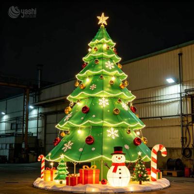 China Giant Custom Christmas Tree Festival Lantern Outdoor LED Light Sculpture for Shopping Mall & Theme Park Christmas Decoration for sale