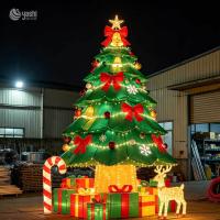 China Giant Custom Christmas Tree Festival Lantern Outdoor LED Light Sculpture for Shopping Mall & Theme Park Christmas Decoration for sale
