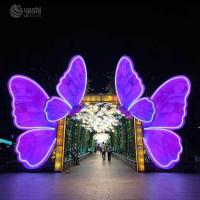 China Custom Zigong Butterfly Arch Festival Lantern Outdoor LED Light Sculpture for Park Garden Theme Park Night Tour Festival Decoration for sale