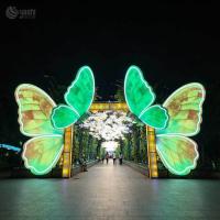 China Custom Zigong Butterfly Arch Festival Lantern Outdoor LED Light Sculpture for Park Garden Theme Park Night Tour Festival Decoration for sale