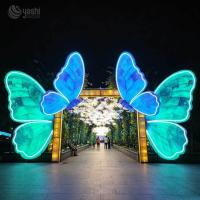 China Custom Zigong Butterfly Arch Festival Lantern Outdoor LED Light Sculpture for Park Garden Theme Park Night Tour Festival Decoration for sale