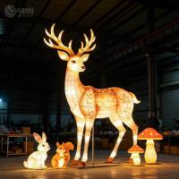 China Giant Custom Giraffe Animal Lantern Set, Turnkey Design and Installation Service for Theme Park Night Tour Festival Decoration for sale
