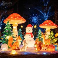 China Custom Premium Christmas Snowman Sculpture Lantern, Holiday Decor Lantern for Outdoor Parks Zoos and Theme Parties for sale