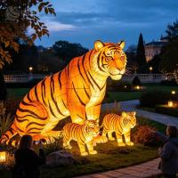 China Custom African Wildlife Festival Lantern Set, Large Outdoor Holiday Lantern for Zoo Night Trails and Wildlife Parks for sale