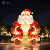 China Custom Large Outdoor Oriental Santa Claus Festival Lantern, Waterproof Holiday Light Decoration for Park Zoo and Theme Park Night Lighting for sale