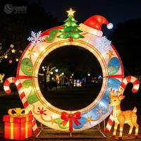 China Custom Large Outdoor Christmas Photo Frame Lantern, Waterproof Festival Light for Park, Mall, Theme Park Holiday Photo Decoration for sale