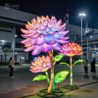 China Colorful Waterproof Tulip Festival Lantern, LED Flower Light Sculpture for Outdoor Theme Park Garden Holiday Light Display for sale
