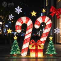 China Custom Giant Christmas Theme Park Waterproof Silk Lantern Handmade Christmas Festival Lantern For Sale for sale