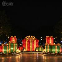 China Custom Candy Cane Christmas Arch Festival Lantern, LED Light Sculpture for Outdoor Malls Plazas and Shopping Center Christmas Decorations for sale