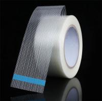 China Block Design Packaging Hot Melt Adhesive Glass Fiber Tape PSA Glue for sale