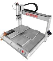 China Double Station Silicone Dispensing Equipment Four Axis Adhesive Dispenser Robot 70Kg for sale