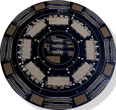China 28 Layer Round Pcb Board Black Soldermask Fr4 Material Circuit Prototyping for sale