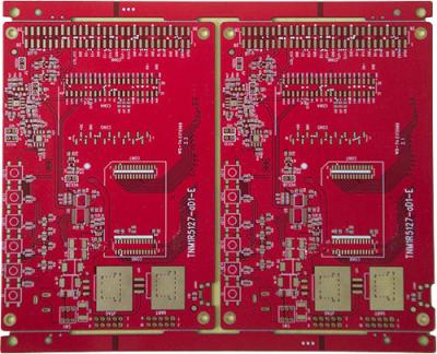 China 4 Layer Red Oil Gold Plated Printed Circuit Board Custom Circuit Board Manufacturers for sale