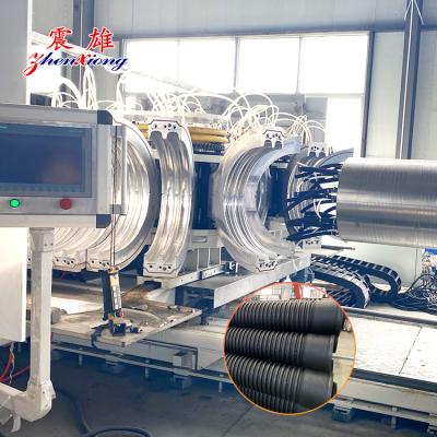 China Stable Extrusion Plastic Pipe Machine for 300-600 mm Double Wall Corrugated Pipes with 300-600 kg/h High Output for sale