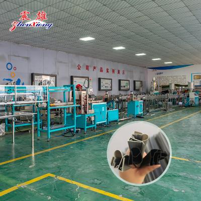 China Automatic Door Gasket Production Line with SJ75 Extruder 5P Air-Cooled Chiller and 45° Beveling Machine for PVC Refrigerator Door Gasket for sale