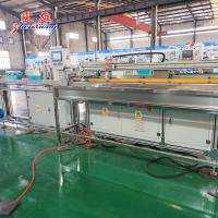 China Online Magnetic Strip Inserting Refrigerator Door Gasket Production Line with 45° Angle Cut and Automatic Punching for sale