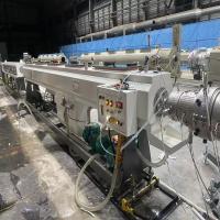 China High Precision PVC Pipe Extrusion Machine 20mm ‑ 200mm  Conical Twin Screw Extruder Pvc for sale