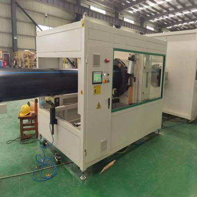 China 250 - 630mm Chipless Cutting Machine PLC PE Pipe Plastic Pipe Extruder for sale