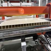 China PVC Automatic  WPC Door Production Line Wall Panel Cross Cutting Machine for sale