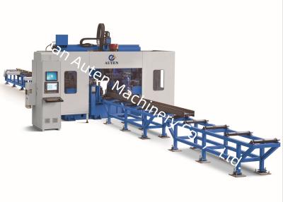 China 2000～13000mm Beam Length CNC H Beam Drilling Machine 2KW Servo Motor Of Drilling Infeeding for sale