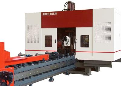 China 1250x600mm Max Size Width X Height CNC 3D Beam Drilling Machine Line 40mm Max Hole Diameter for sale