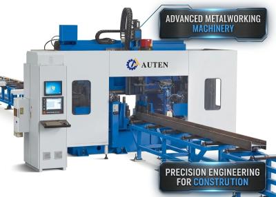 China 55KW Total Power Cnc I Beam Drilling Sawing Processing Machine Line 3 Tool Magazines for sale