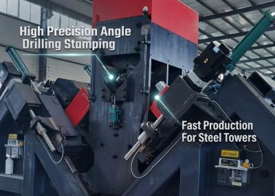 China Intelligent CNC Angle Drilling And Marking Machine With 6 Drilling Heads for sale