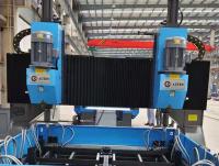 China CNC Metal Flange Plate Drilling Machine With Two Drilling Heads for sale