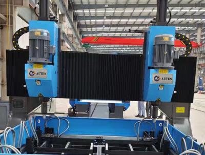 China CNC Metal Flange Plate Drilling Machine With Two Drilling Heads for sale