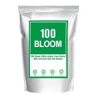 China 100 Bloom 260 Bloom Edible Gelatin From Bovine Made with Halal Beef Skin Material for sale