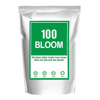 China 100 Bloom 260 Bloom Edible Gelatin From Bovine Made with Halal Beef Skin Material for sale