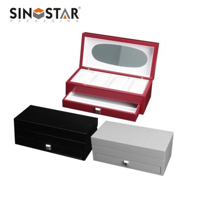 China SINOSTAR SWW-001 Wooden Watch Box 20x15x10cm Individual Compartments Storage Display for sale
