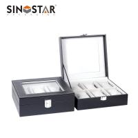 China Custom Leather Watch Box 10x10x5 inch Dustproof Scratch Resistant Display Case for sale