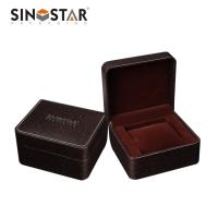 China SINOSTAR Leather Watch Box 10-Slot Display Case with Beige Velvet Interior Custom Color for sale